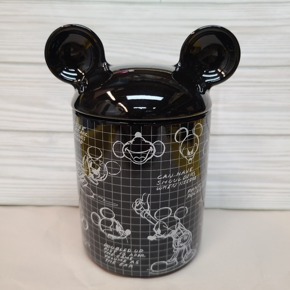 Disney | Bath | Disney Black Sketchbook Cotton Jar | Poshmark